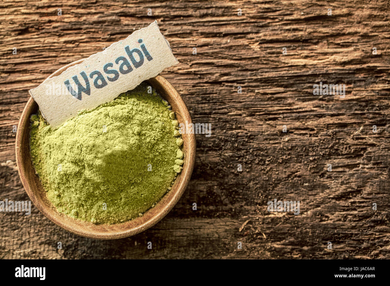 Wasabi, a pungent green Japanese condiment made from the root of the ...