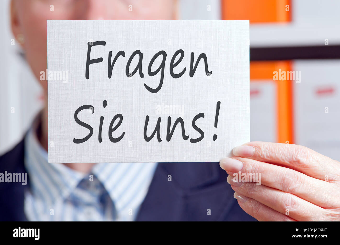 Fragen Sie uns ! Stock Photo - Alamy