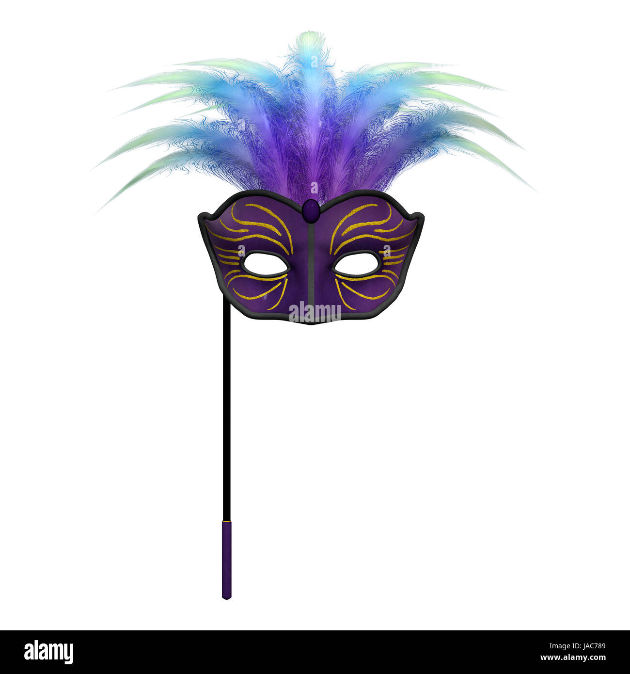 3D digital render of a masquerade mask isolated on white background ...