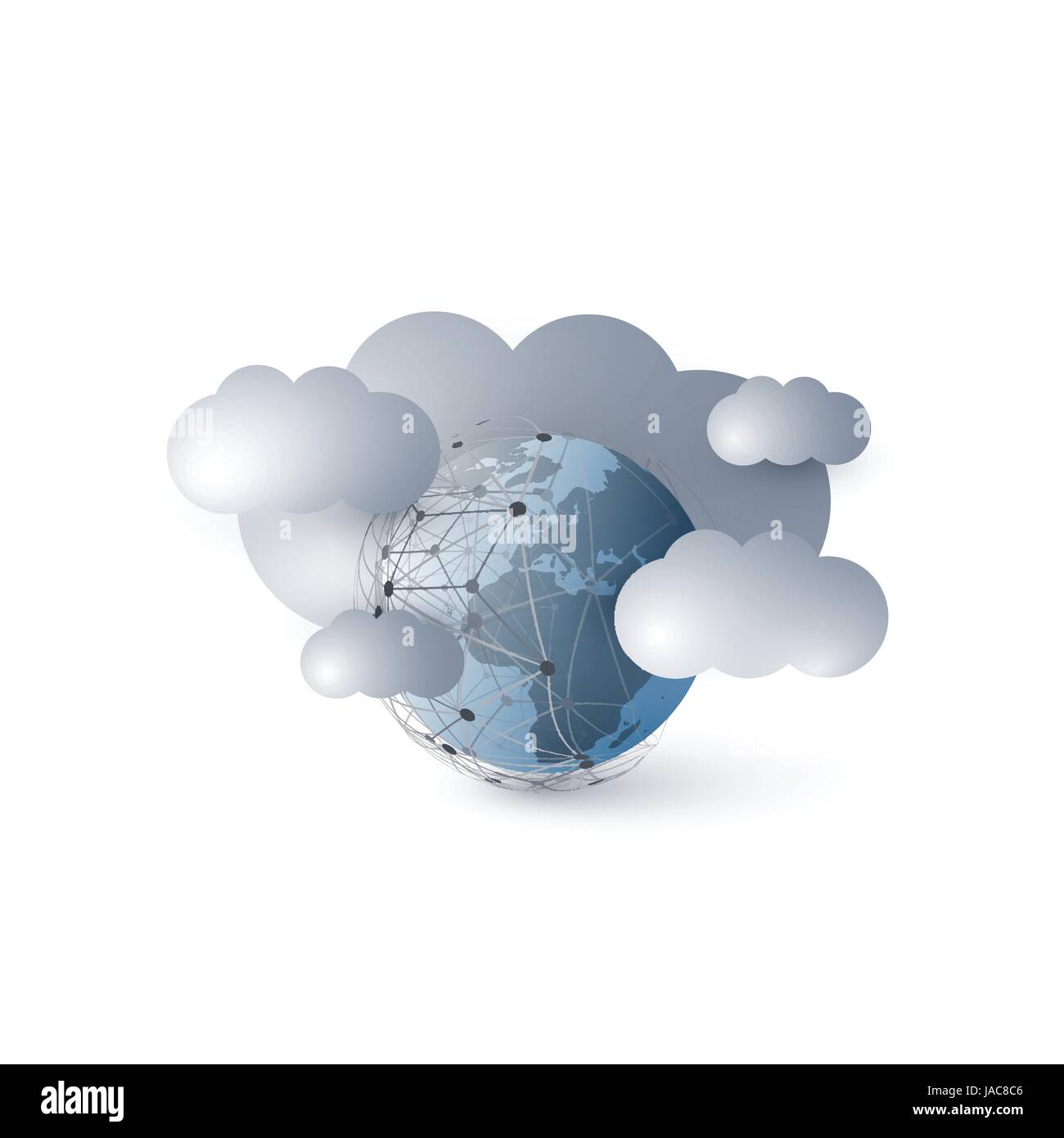 Cloud Computing, Global Networking, Technology Concept Background ...