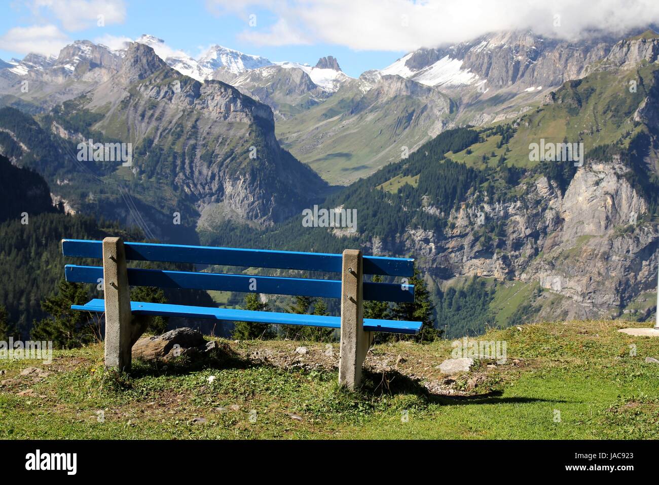 view above kandersteg Stock Photo - Alamy