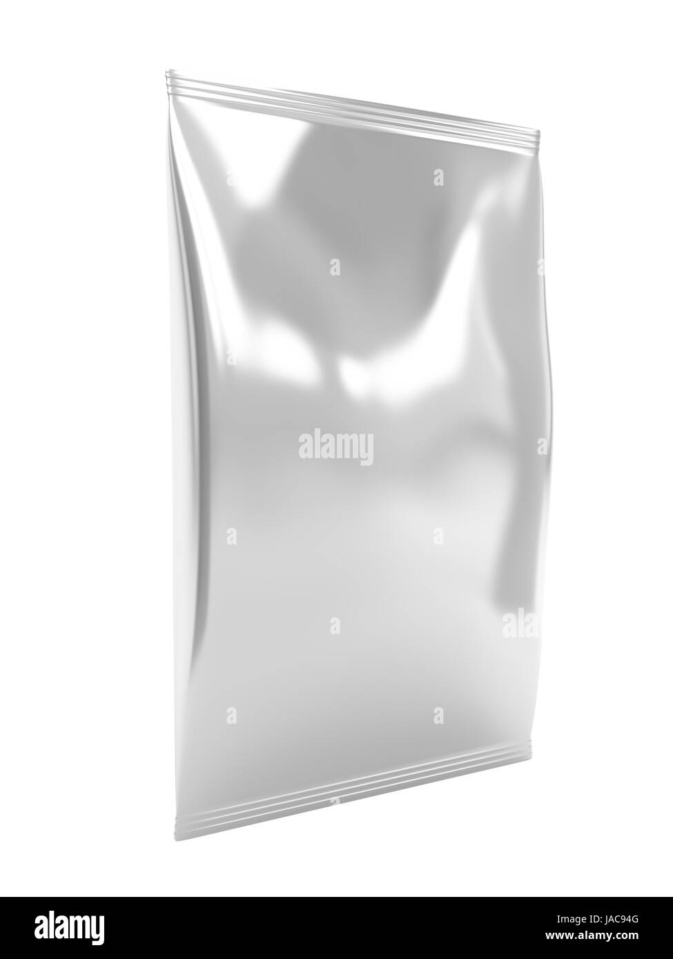 Silver food packaging bag, isolated on white background Stock Photo - Alamy