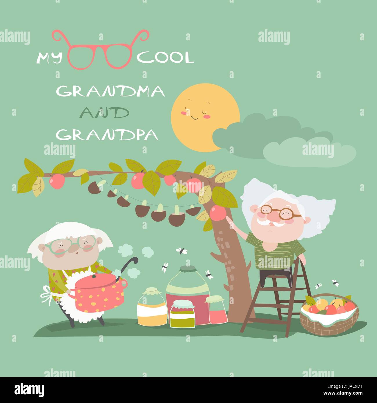 Grandma chef cartoon hi-res stock photography and images - Alamy