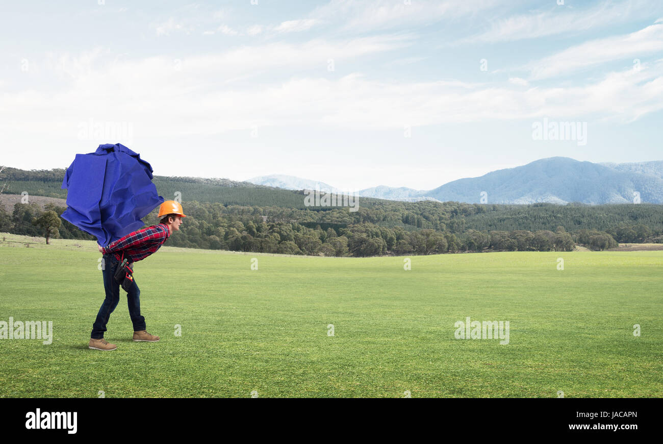 Engineer man carry load hi-res stock photography and images - Alamy