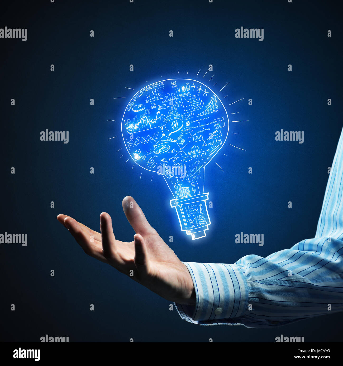 Bright idea for success achieving Stock Photo - Alamy