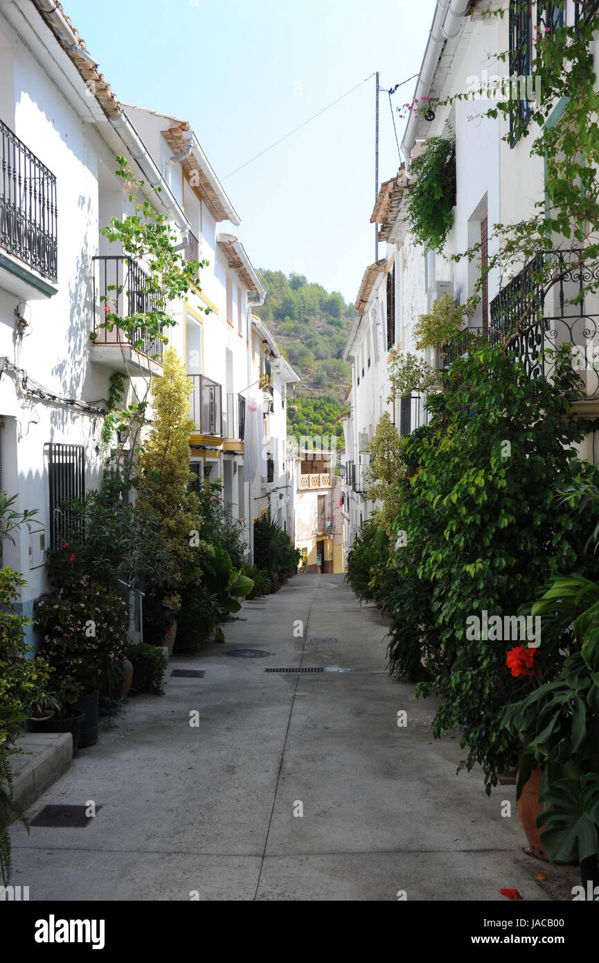 spain - costa blanca - hidden village in the mountains Stock Photo - Alamy