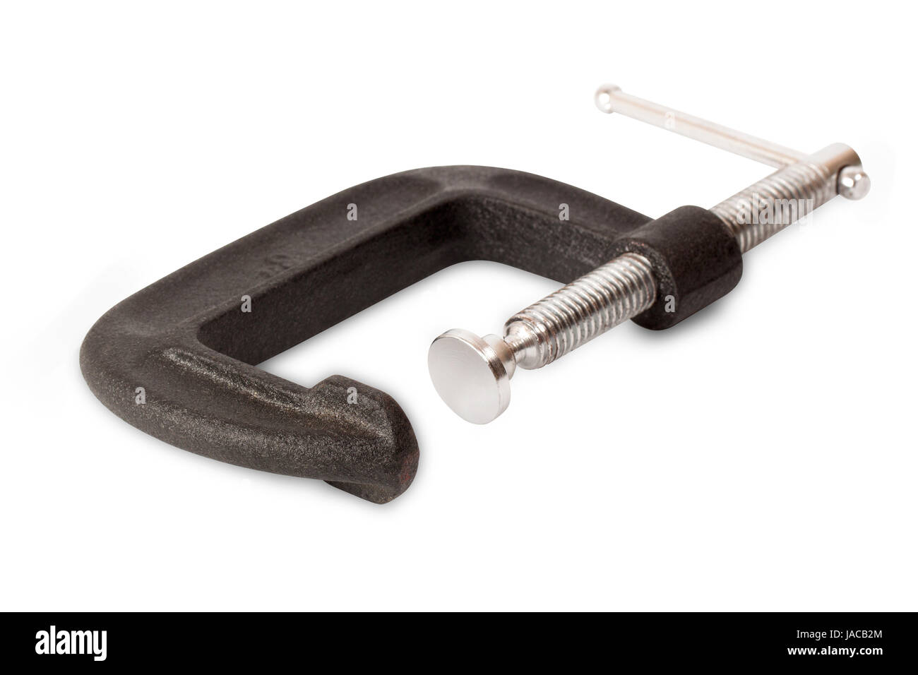 C-clamp isolated on white background Stock Photo - Alamy