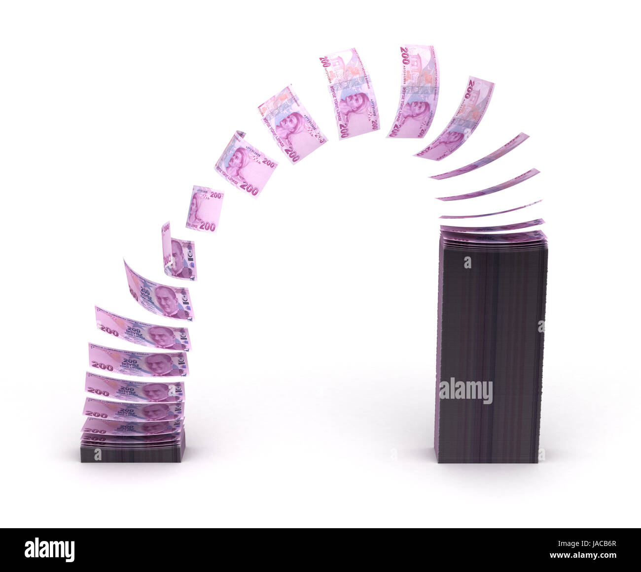 Turkish Lira Transfer (isolated with clipping path Stock Photo - Alamy