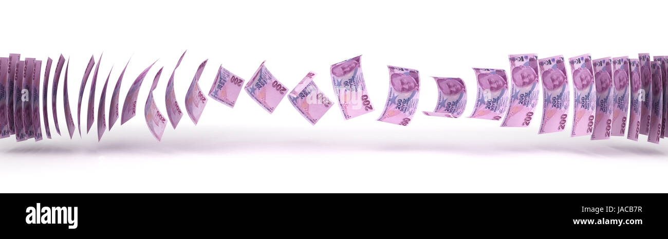 Turkish Lira Transfer (isolated with clipping path Stock Photo - Alamy
