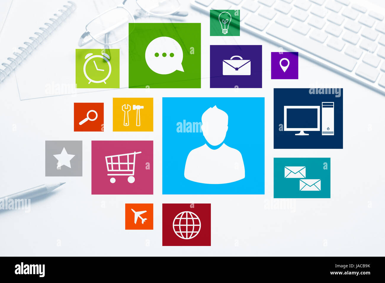Interface design for mobile and web application Stock Photo - Alamy