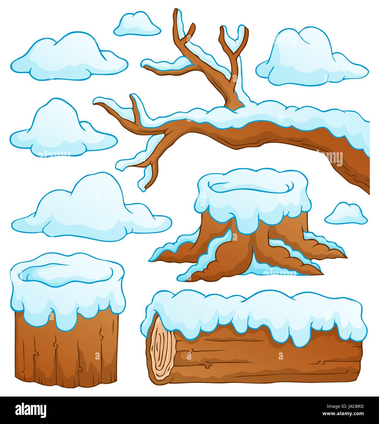 Log theme collection 2 - picture illustration Stock Photo - Alamy