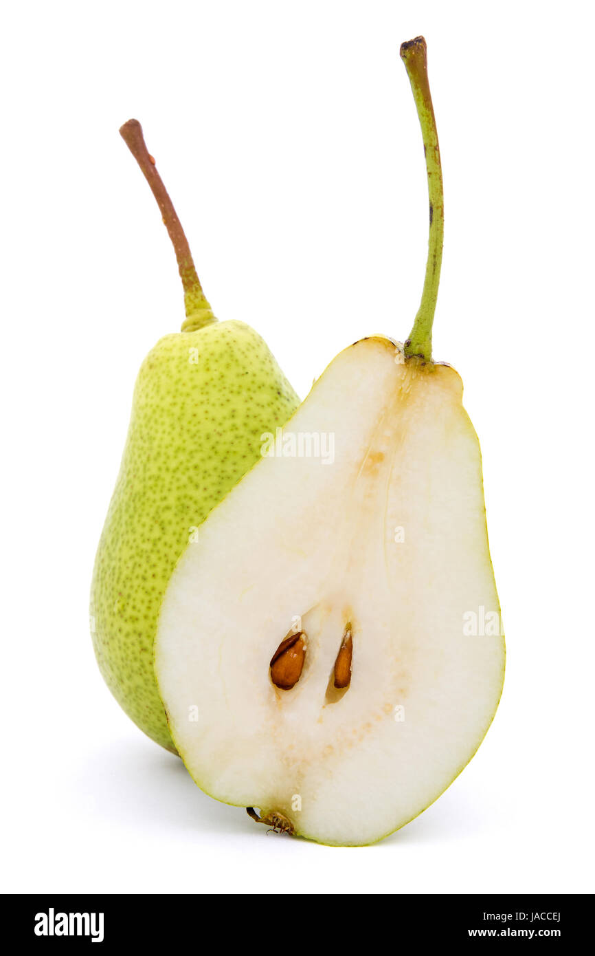 Two delicious pears isolated on white background Stock Photo - Alamy