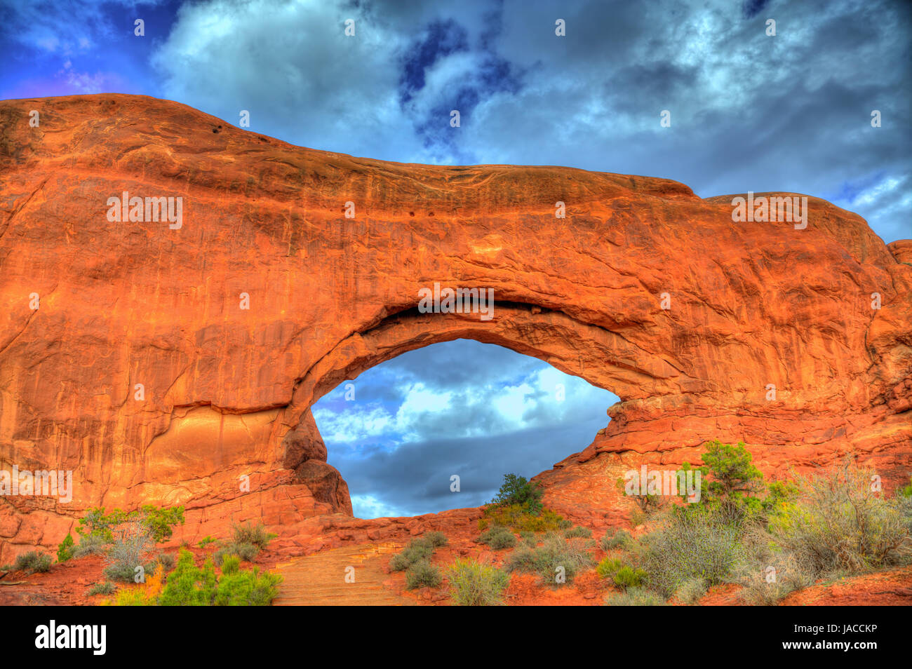 Arches National Park North Window section in Moab Utah USA Stock Photo ...