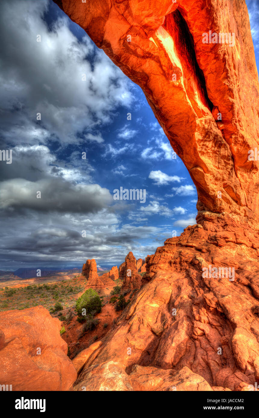 Arches National Park North Window section in Moab Utah USA Stock Photo ...
