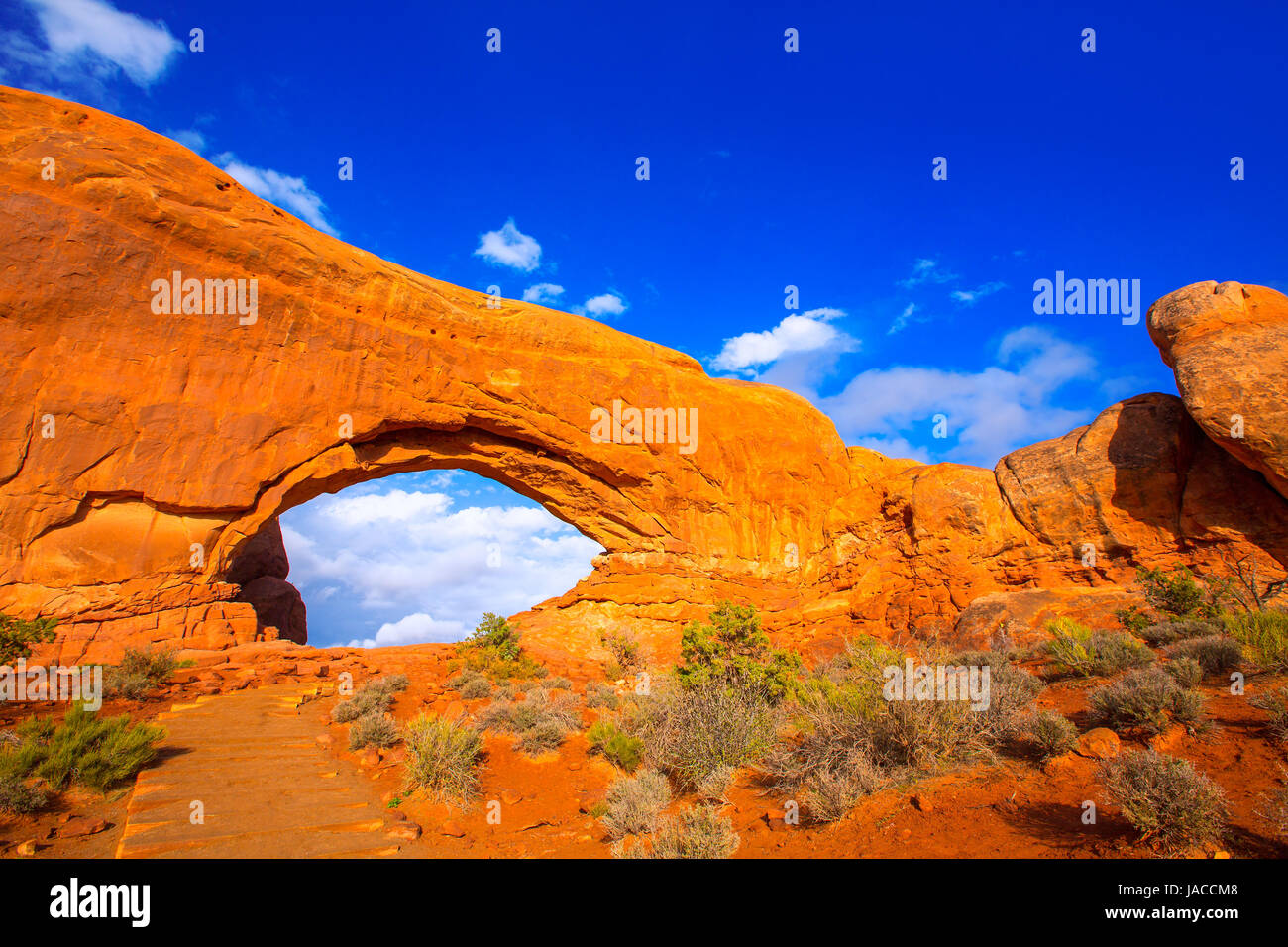 Arches National Park North Window section in Moab Utah USA Stock Photo ...