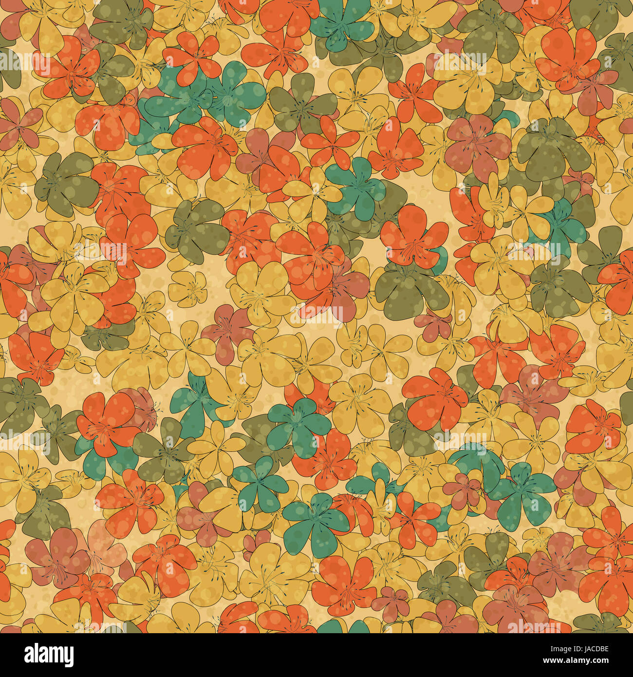 Grunge floral seamless pattern illustration Stock Photo - Alamy