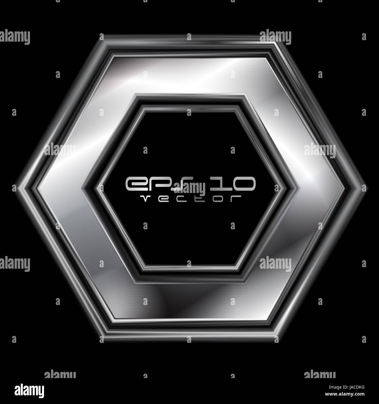 Abstract metallic hexagon logo background hi-res stock photography and ...