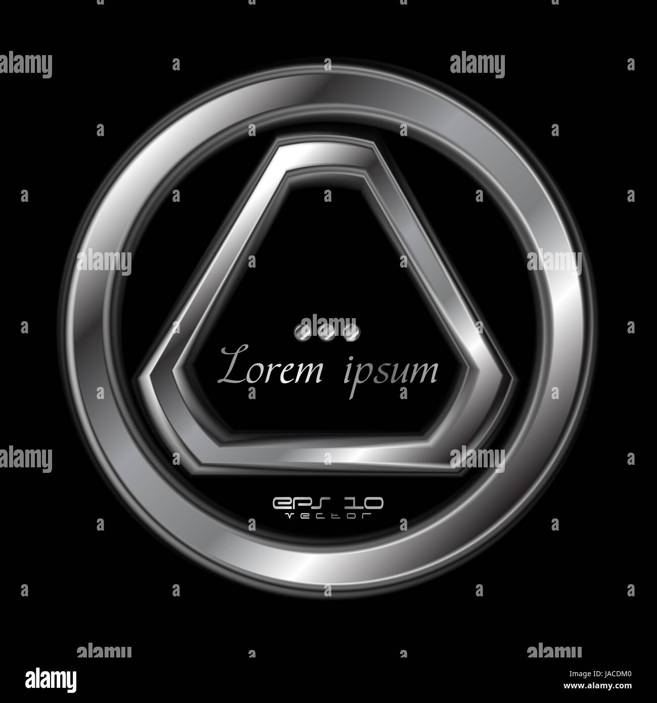 Abstract silver triangle logo design hi-res stock photography and ...