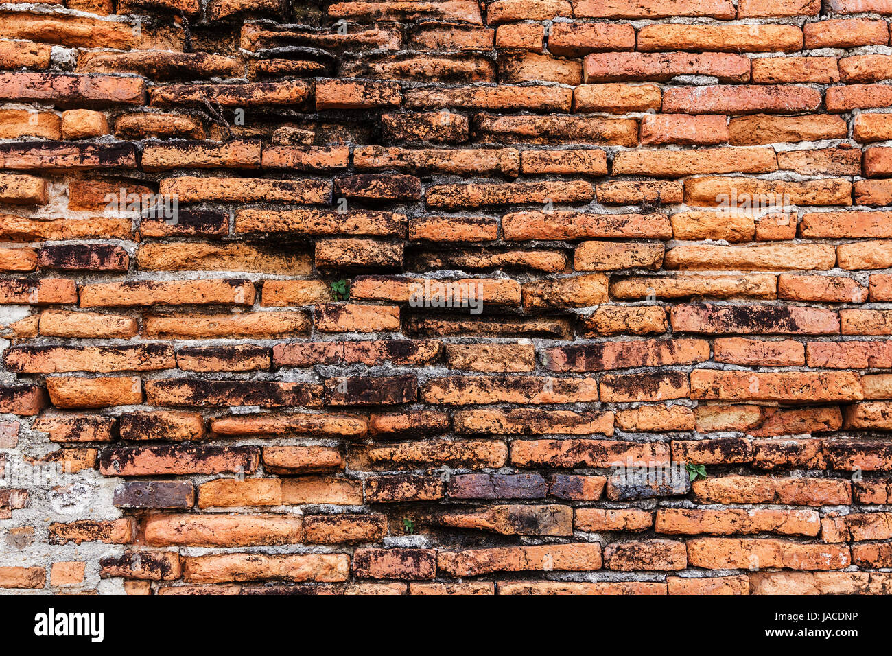 Ancient red brick wall Stock Photo - Alamy