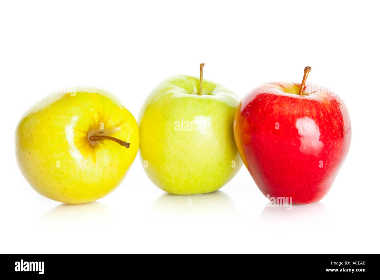 fresh colorful apples isolated on white background Stock Photo - Alamy