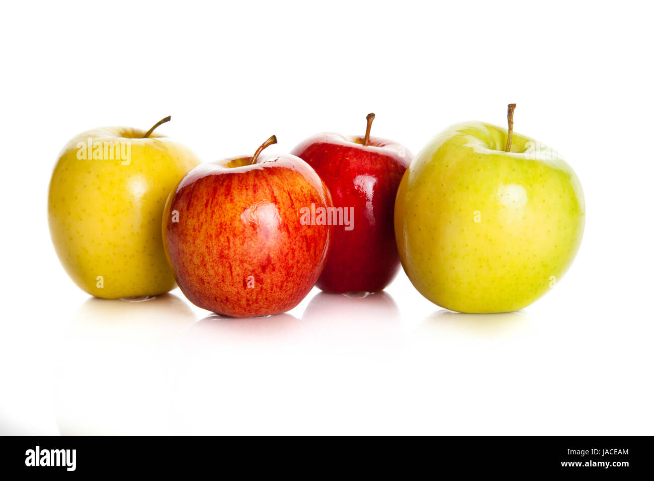 fresh colorful apples isolated on white background Stock Photo - Alamy