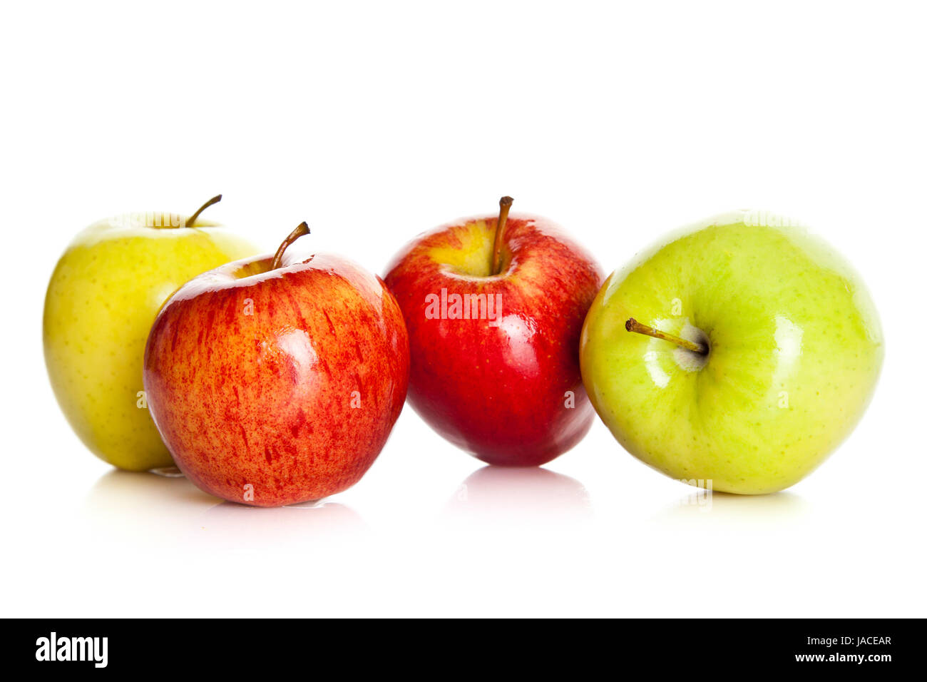 fresh colorful apples isolated on white background Stock Photo - Alamy