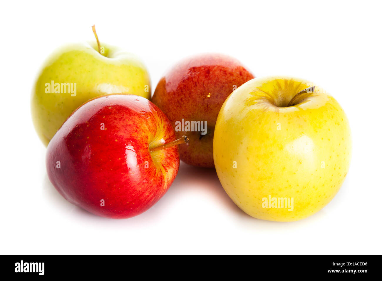 fresh colorful apples isolated on white background Stock Photo - Alamy