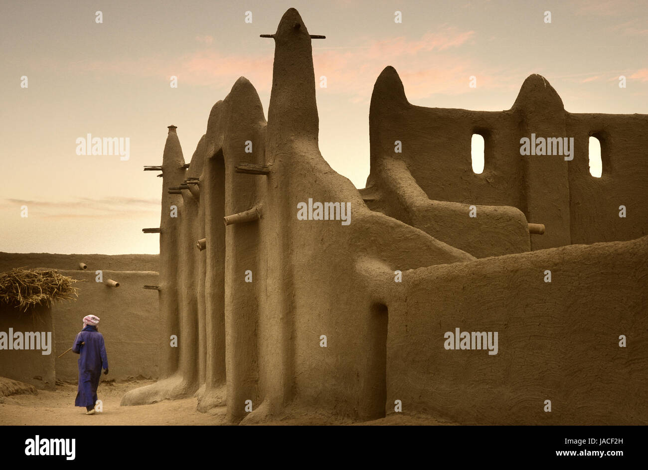 Mali, West Africa, Djenne - impressive mosques built entirely of clay ...