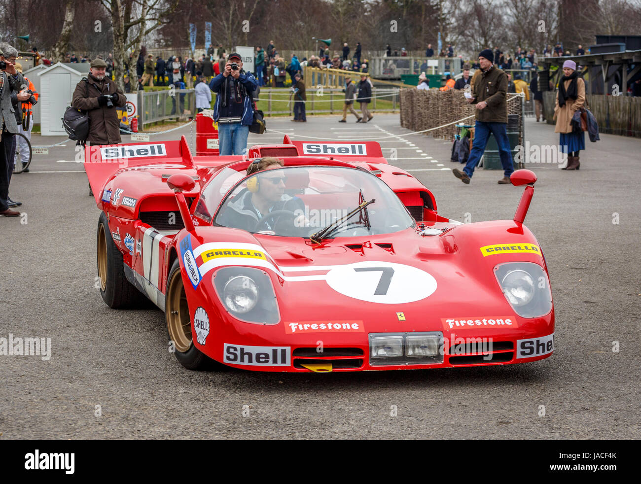 1970 Ferrari 512S Group 5 car with driver Nick Mason at the Goodwood ...