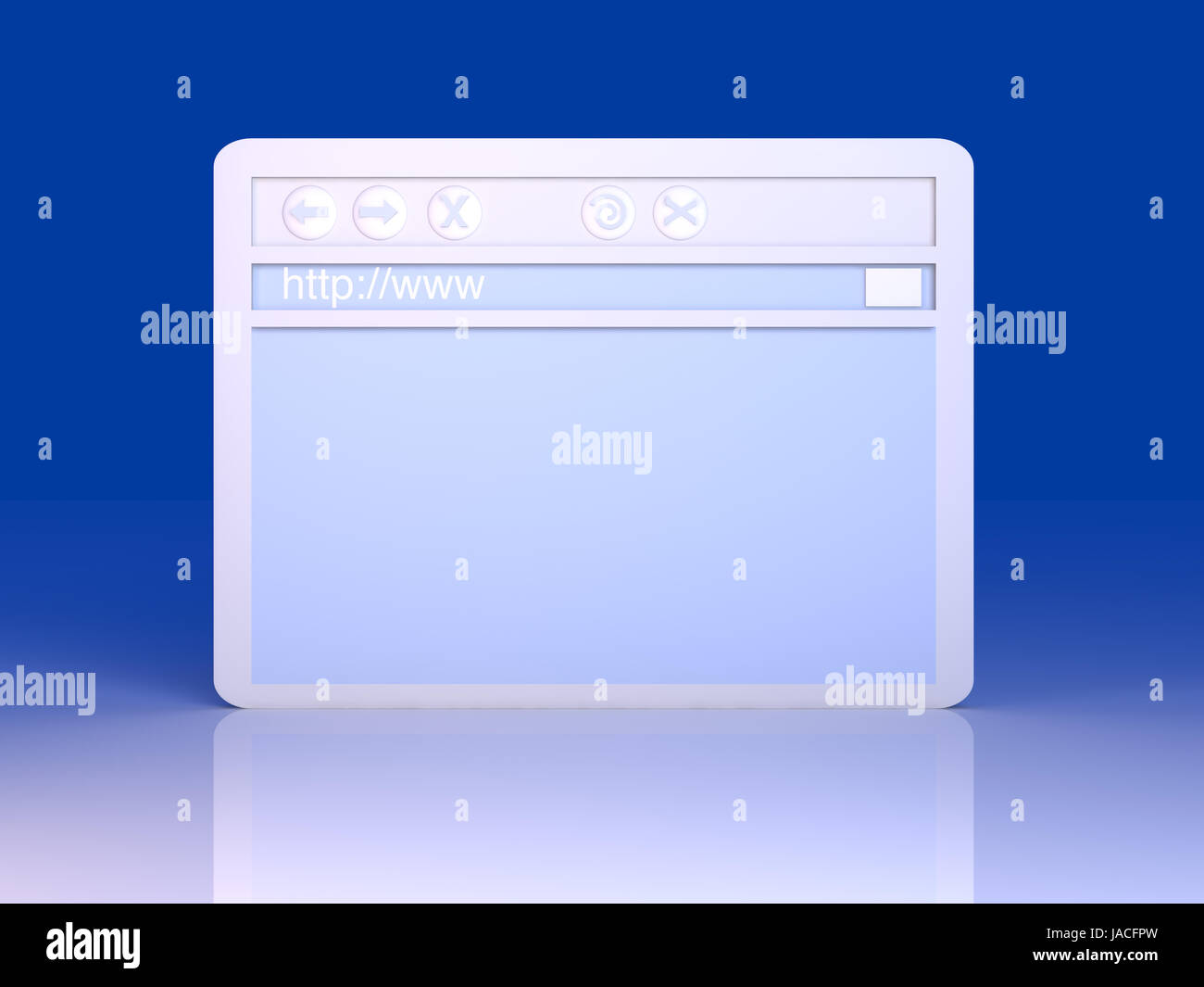 3D Illustration. A symbolic Browser Window Stock Photo - Alamy
