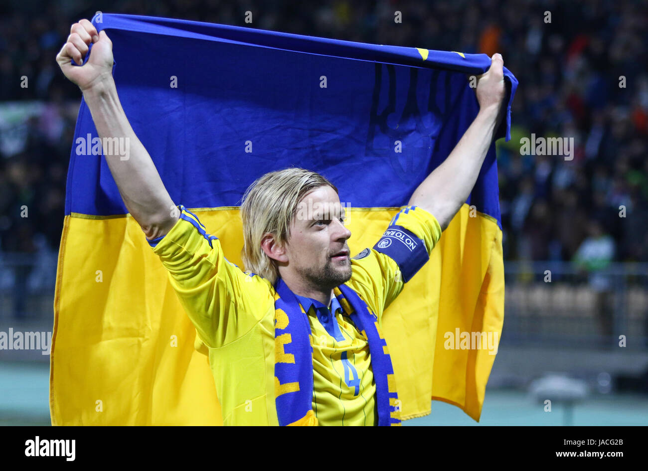 MARIBOR, SLOVENIA - NOVEMBER 17, 2015: Anatoliy Tymoshchuk of Ukraine ...