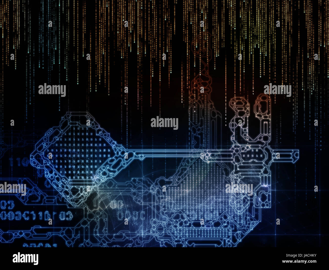 Encryption Key series. Artistic abstraction composed of stylized key ...