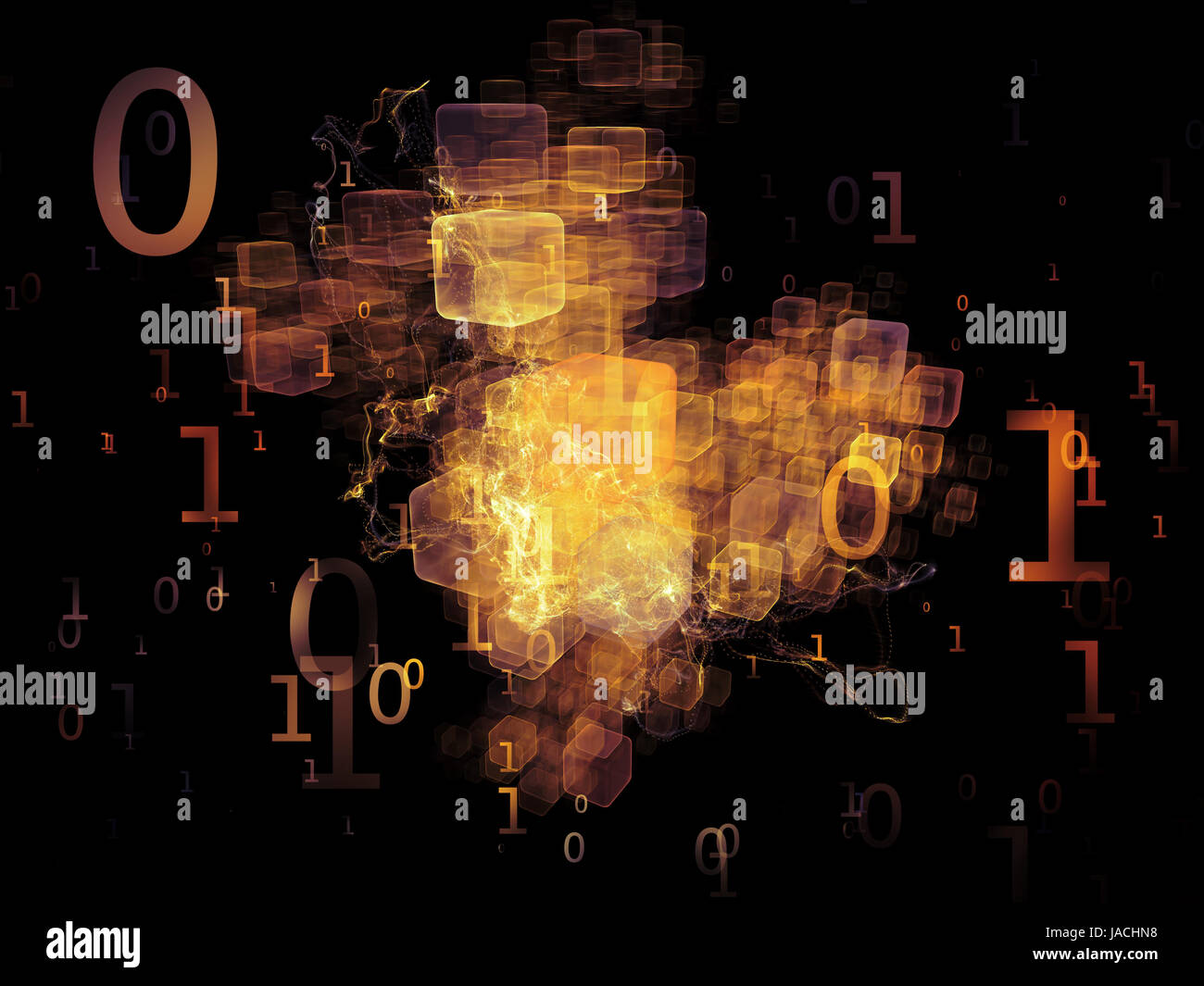 Number in Space series. Composition of numbers, fractal textures and ...