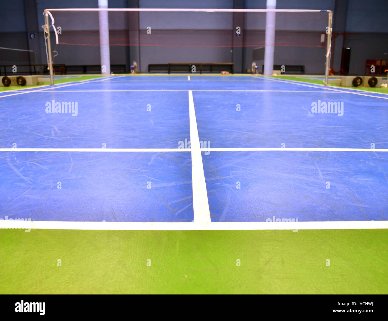 indoor badminton court Stock Photo - Alamy