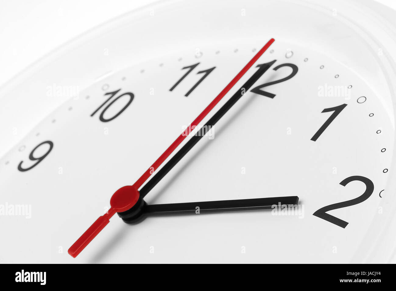 Clock face showing business working time on white background Stock ...