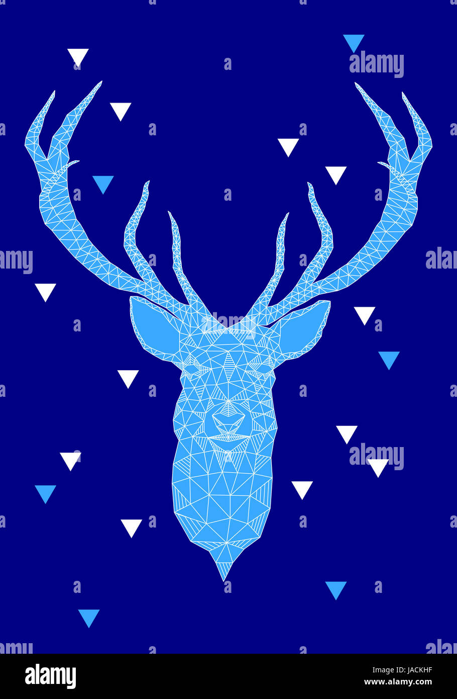 Stag head 3d hi-res stock photography and images - Alamy