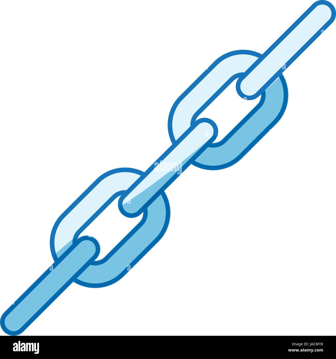 blue color shading silhouette metallic chain icon Stock Vector Image ...