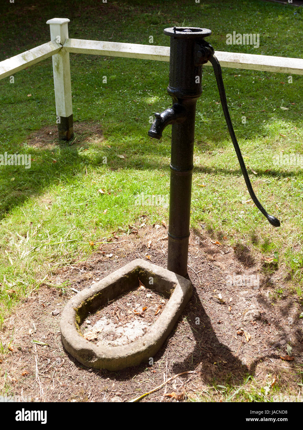 The village pump, Thornborough, Buckinghamshire, England, UK Stock ...