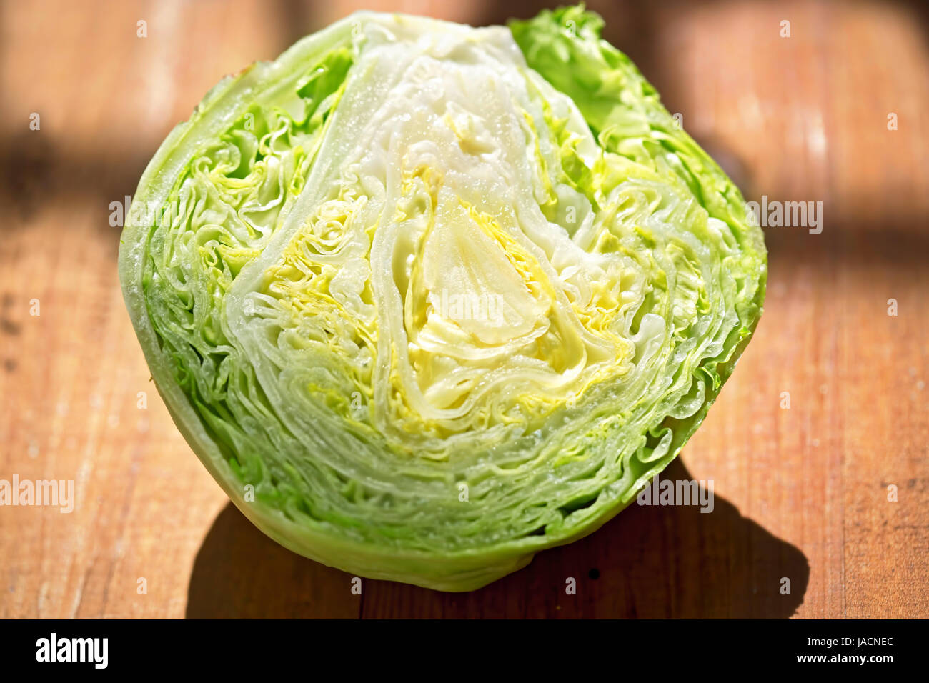 Iceberg lettuce half Stock Photo - Alamy
