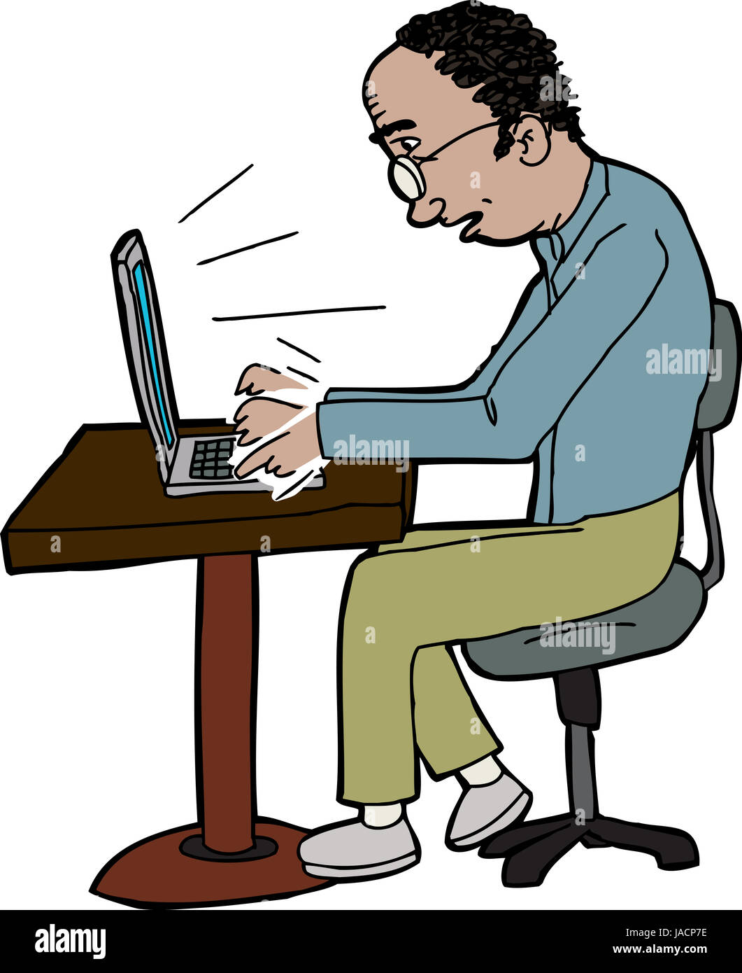 Man Typing Cartoon Stock Photos & Man Typing Cartoon Stock Images - Alamy
