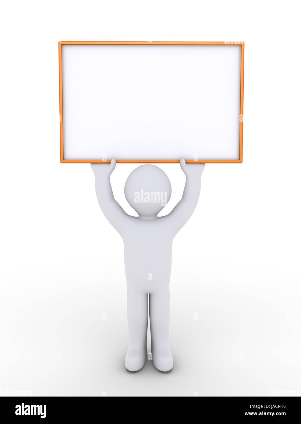 3d man holding sign board hi-res stock photography and images - Alamy