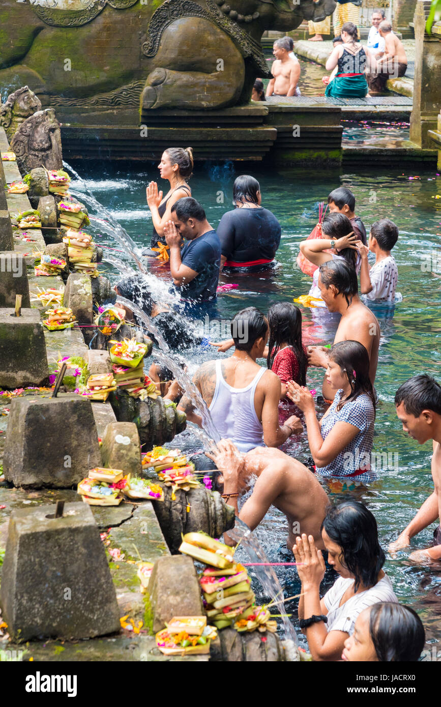 Bali, Indonesia - May 1, 2017: Tirta Empul Temple is a Hindu Balinese ...