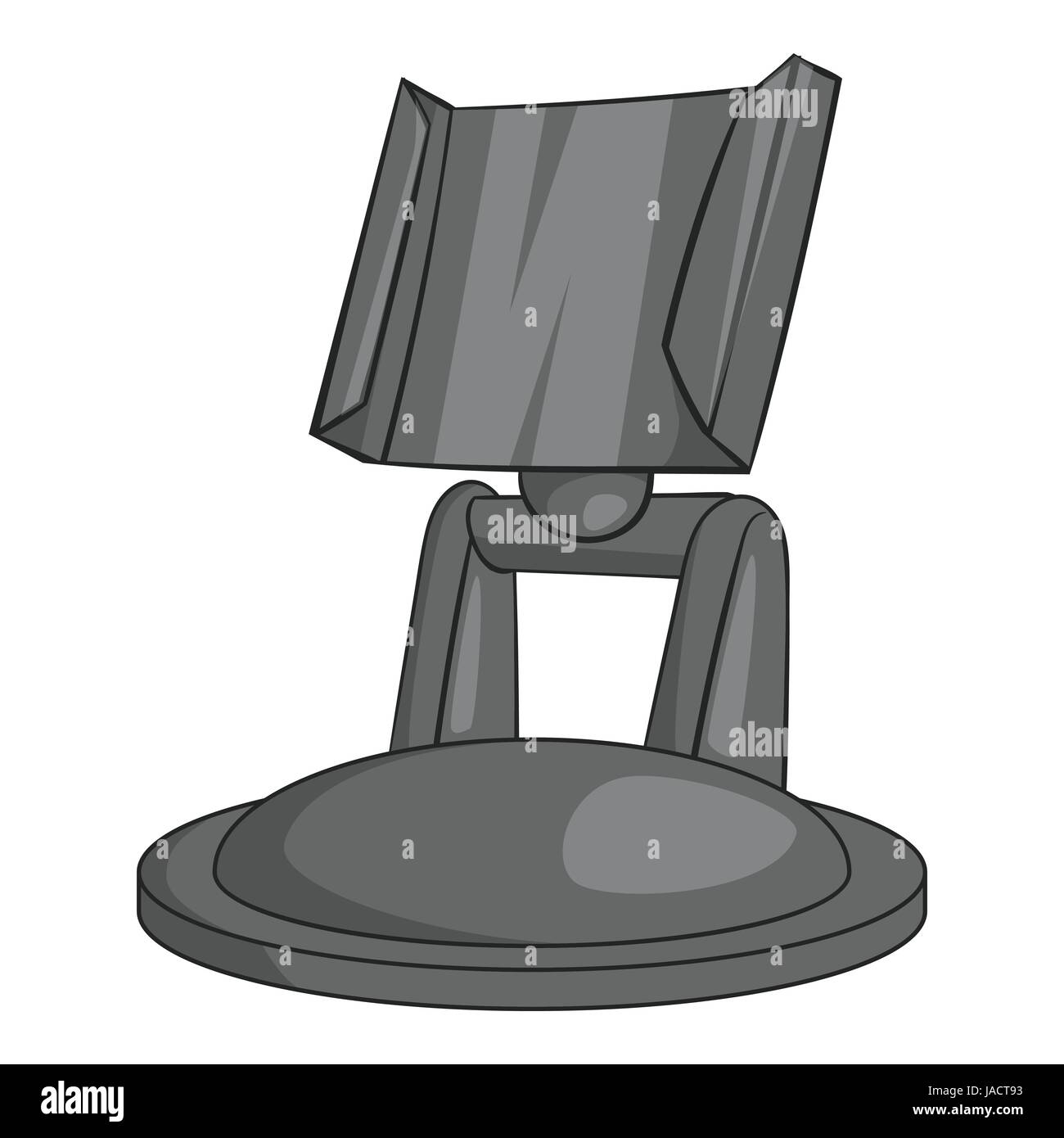 Surfboard mount for action cam icon. Cartoon illustration of surfboard ...