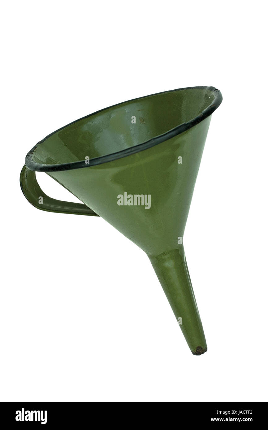 vintage funnel isolated over white with clipping path Stock Photo - Alamy