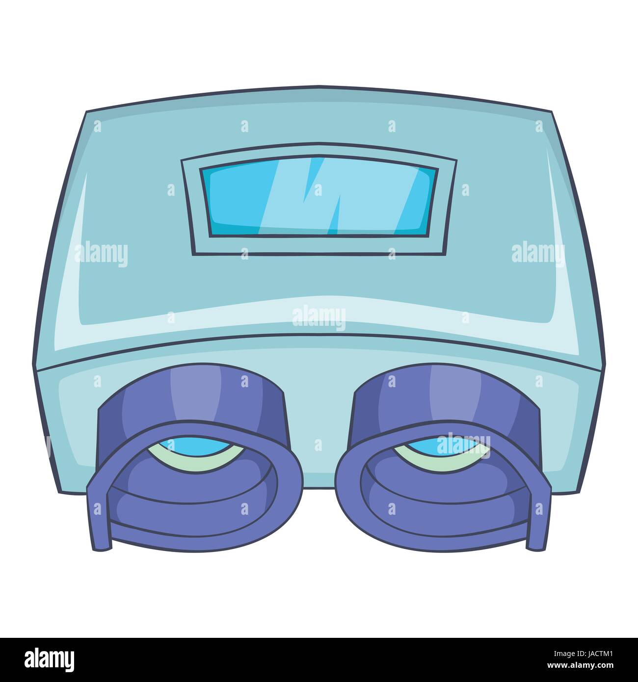 Eye checking machine icon. Cartoon illustration of eye checking machine ...