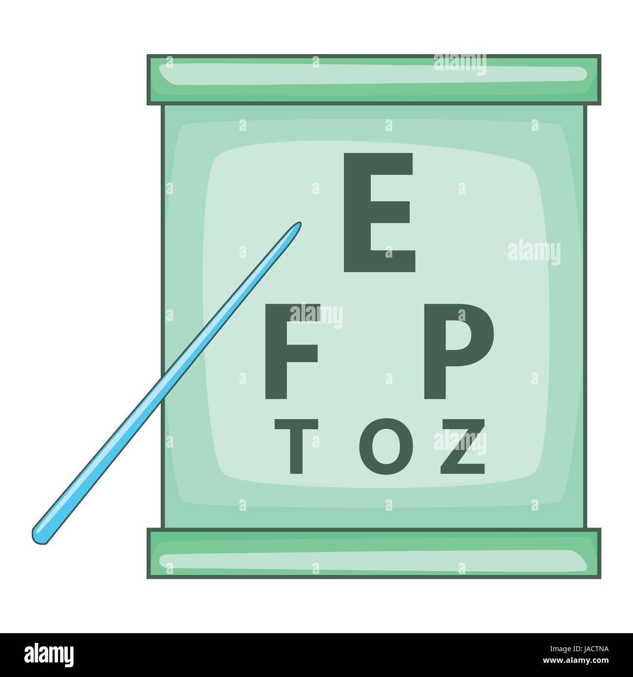 Eye test icon. Cartoon illustration of eye test vector icon for web ...