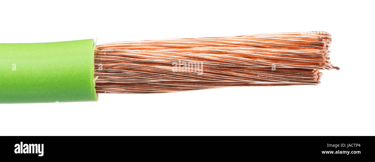 Exposed cables and wires. Studio shot white isolated Stock Photo - Alamy