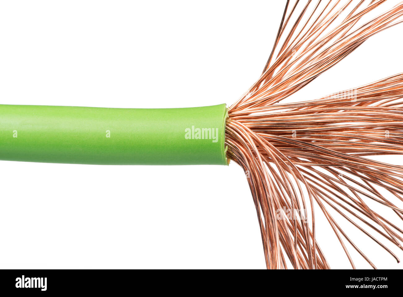 Exposed cables and wires. Studio shot white isolated Stock Photo - Alamy