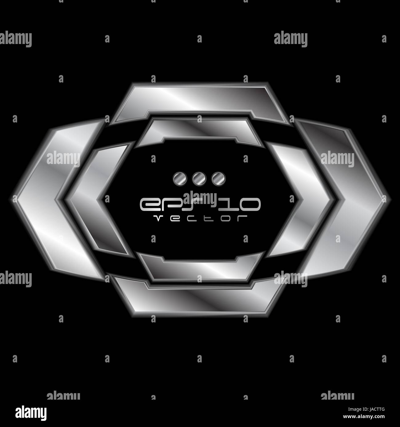 Abstract metallic hexagon logo background hi-res stock photography and ...