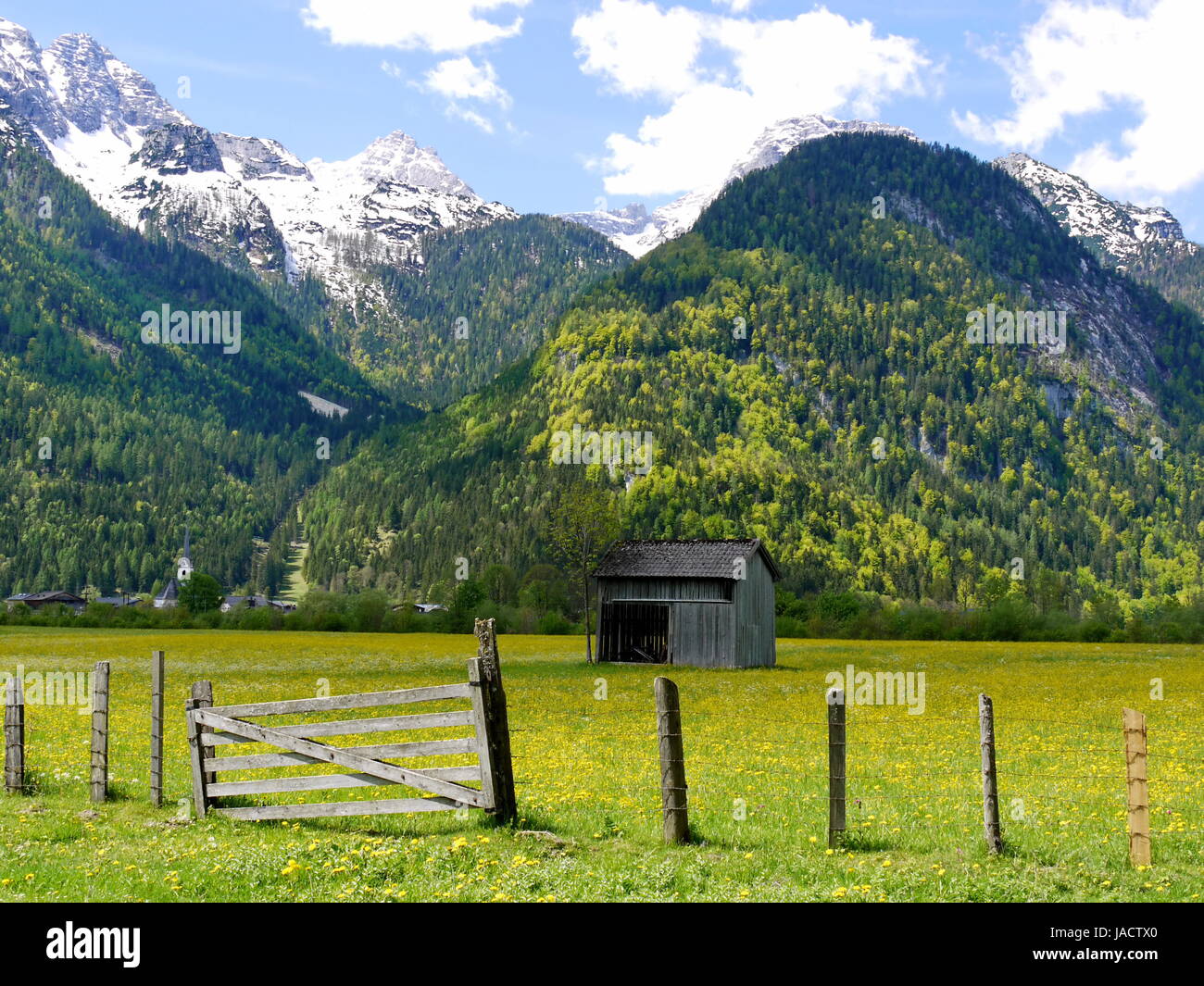 alps mountain holiday snow landscape austria spring Stock Photo - Alamy